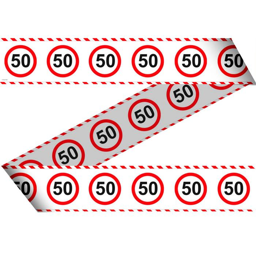 Afzetlint 50 jaar Verkeersbord | Feestartikelenshop.com Afzetlint 50 jaar Verkeersbord | Feestartikelenshop.com